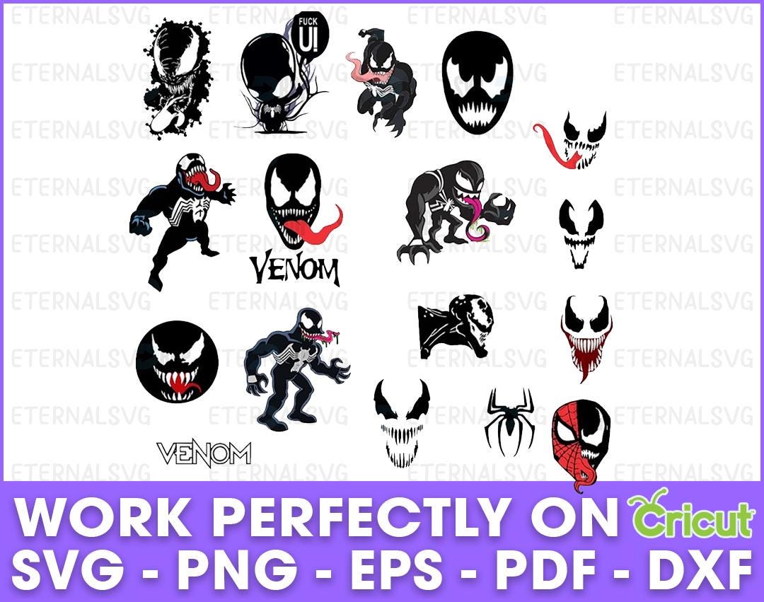 Venom Svg Bundle, Venom Svg, Venom Png Bundle, Venom Clipart, Cricut ...