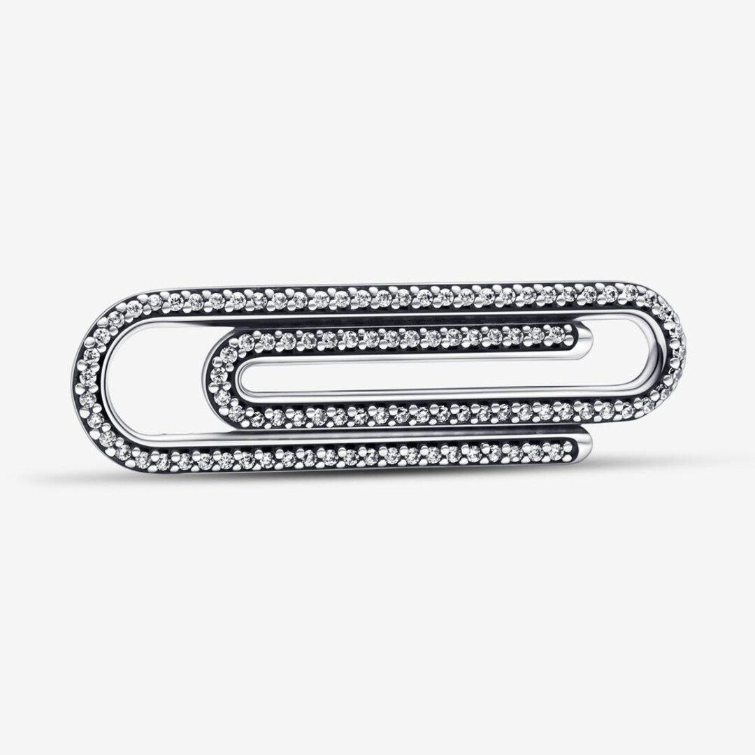 Pandora Me 925 Pavé Paperclip Styling Link Charm - Etsy