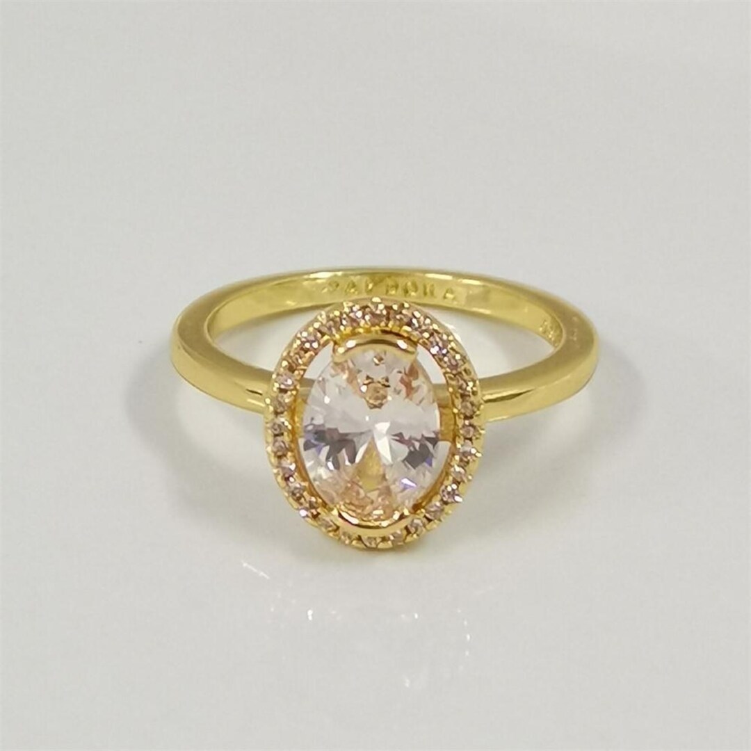 Pandora Oval Halo Ring - Etsy