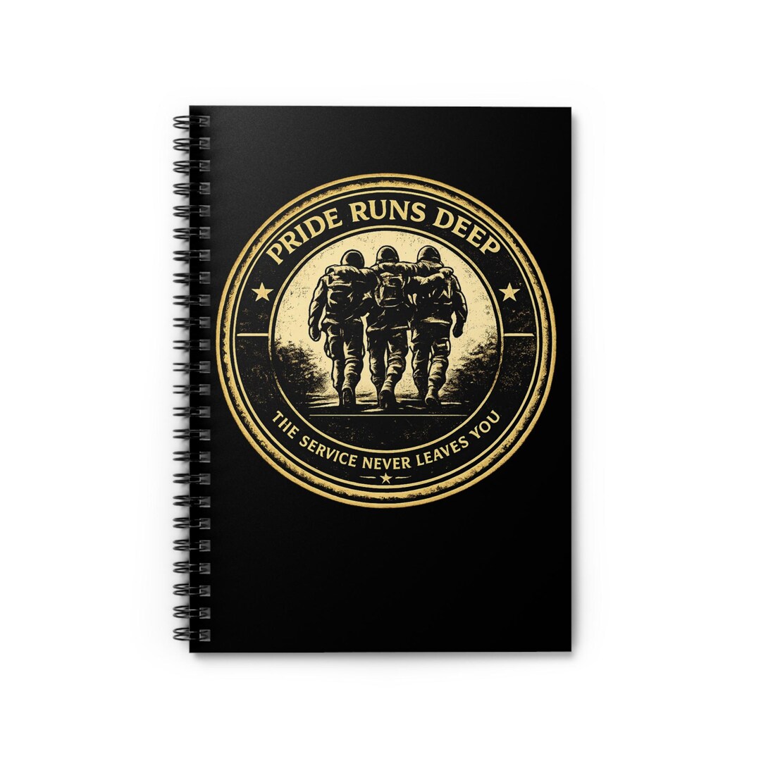Pride Runs Deep Soldiers Emblem Spiral Notebook | Ruled Journal ...