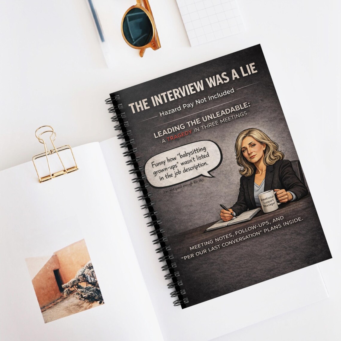 The Job Interview Was A Lie Notebook | Funny Manager Gift | Office ...