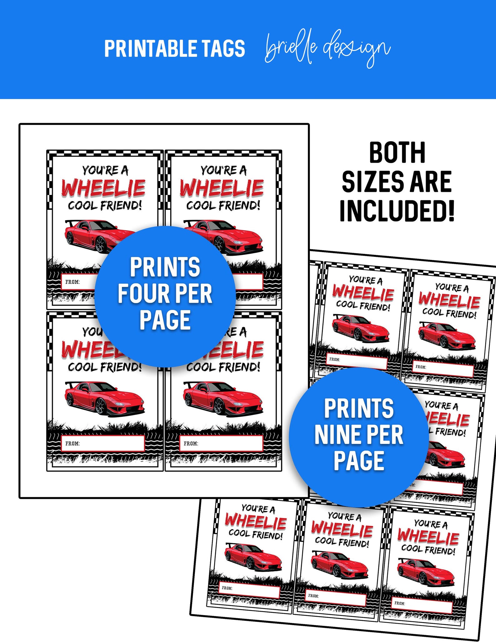 Wheelie Cool Friend, Valentine Printable, Hot Wheels Valentine, Cool ...