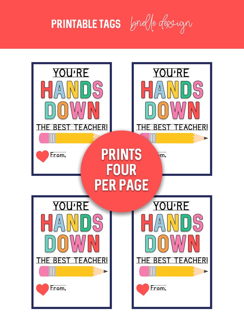 Hands Down the Best Teacher, Teacher Appreciation, Thank You Gift, Soap ...