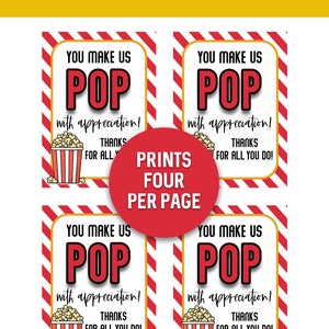 You Make Me Pop, Cute Thank You, Popcorn Thank You, Teacher ...