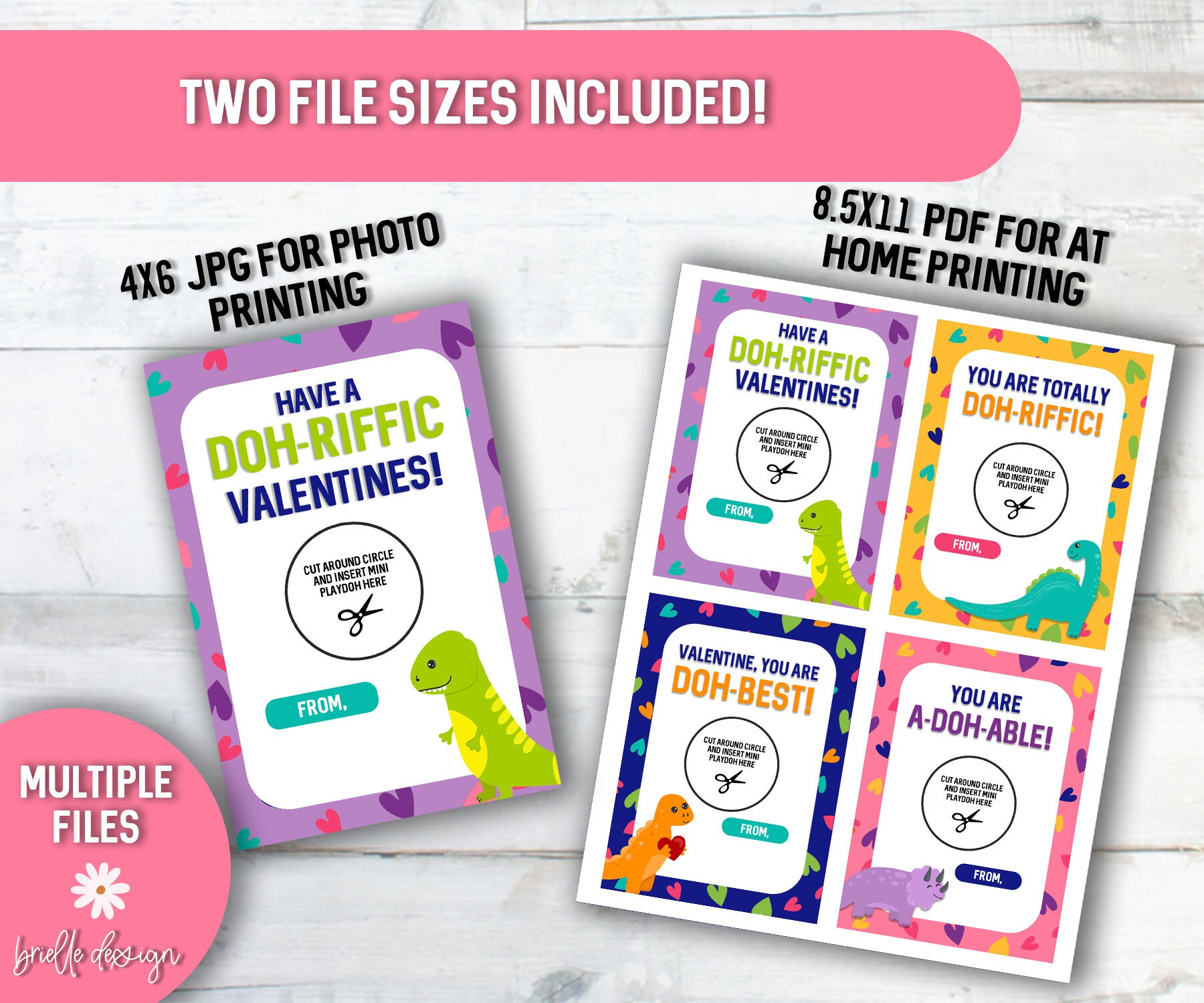 Playdoh Valentine, Valentine Printable, Valentine Tag, Non Food ...