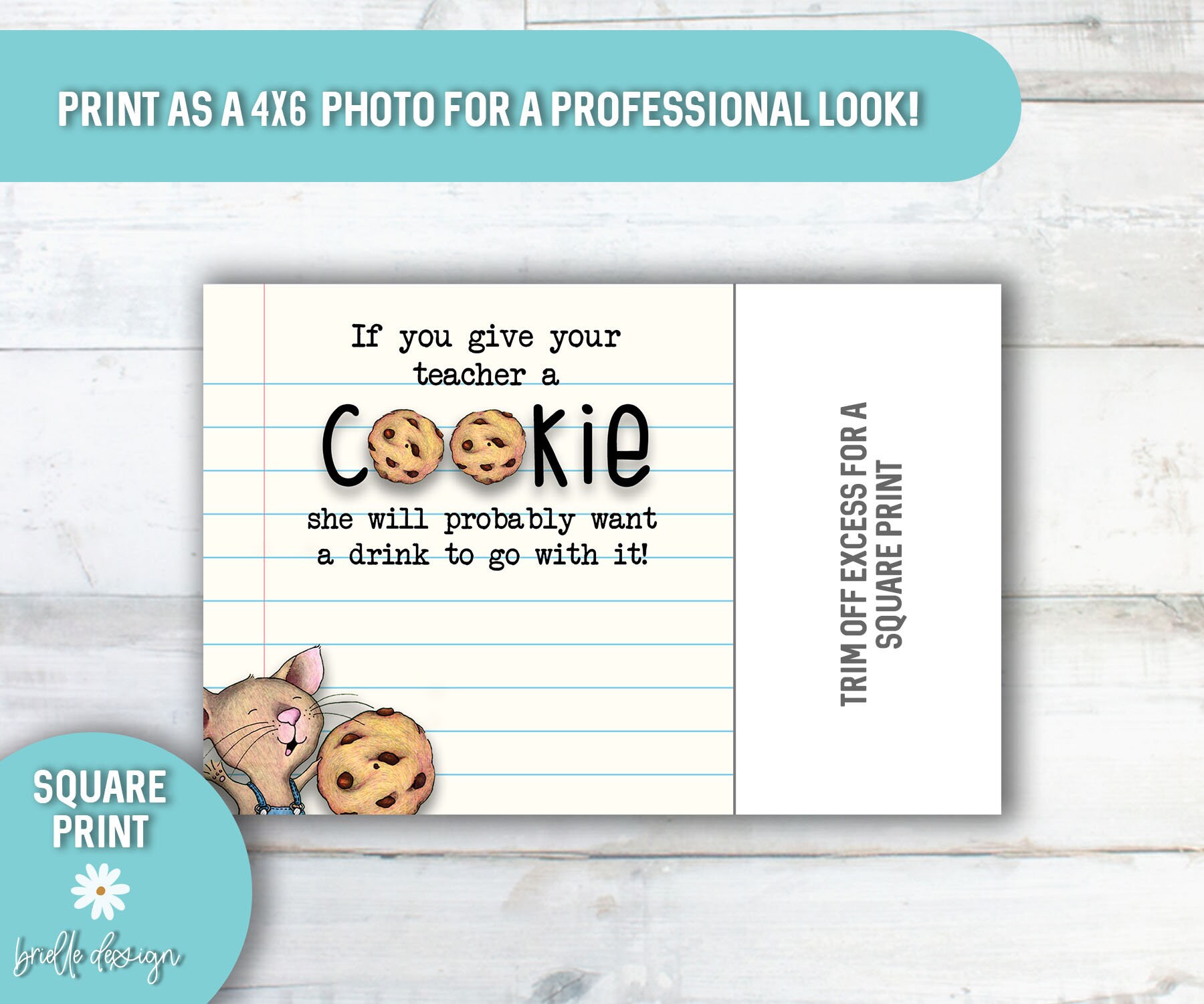 If You Give A Teacher A Cookie, Teacher Gift, Back to School Gift ...