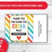 Extra Mile Thank You, Cute Thank You, Extra Gum Printable Tag ...
