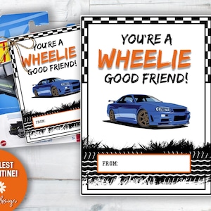 Wheelie Good Friend, Valentine Printable, Hot Wheels Valentine, Cool ...