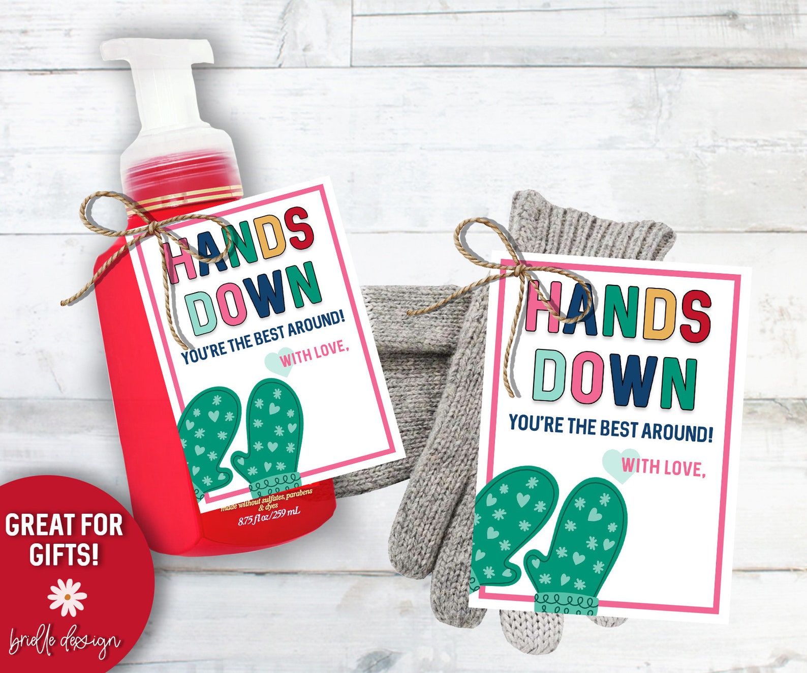 Hands Down Mittens | Christmas Winter | Printable Tag | Neighbor ...
