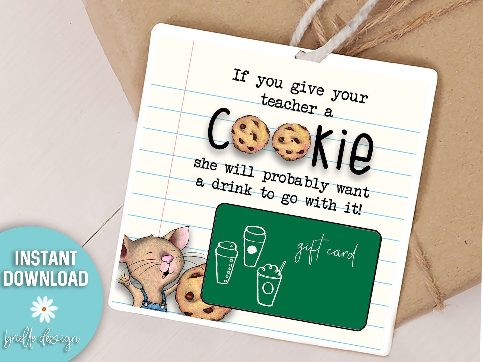 If You Give A Teacher A Cookie, Teacher Gift, Back to School Gift ...