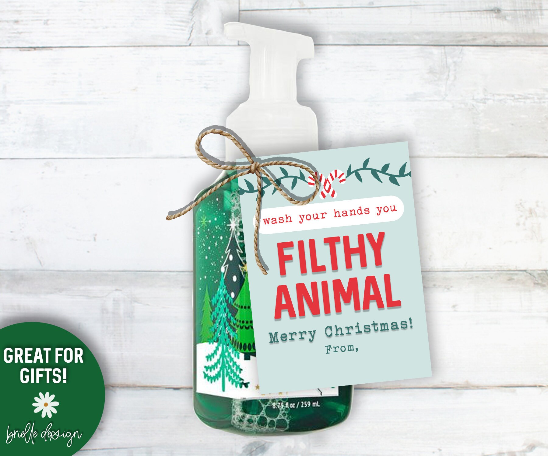 Wash Your Hands You Filthy Animal | Printable Tag | Hand Soap Gift ...