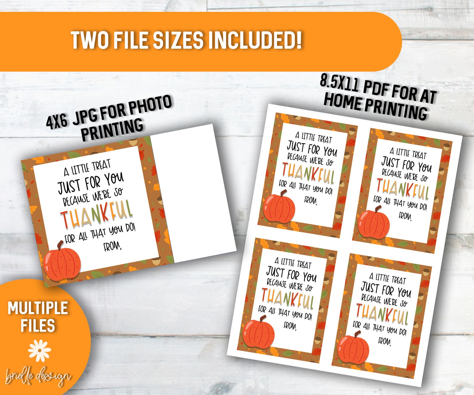 Thankful for All You Do | Printable Gift Tag | Thanksgiving | Neighbors ...