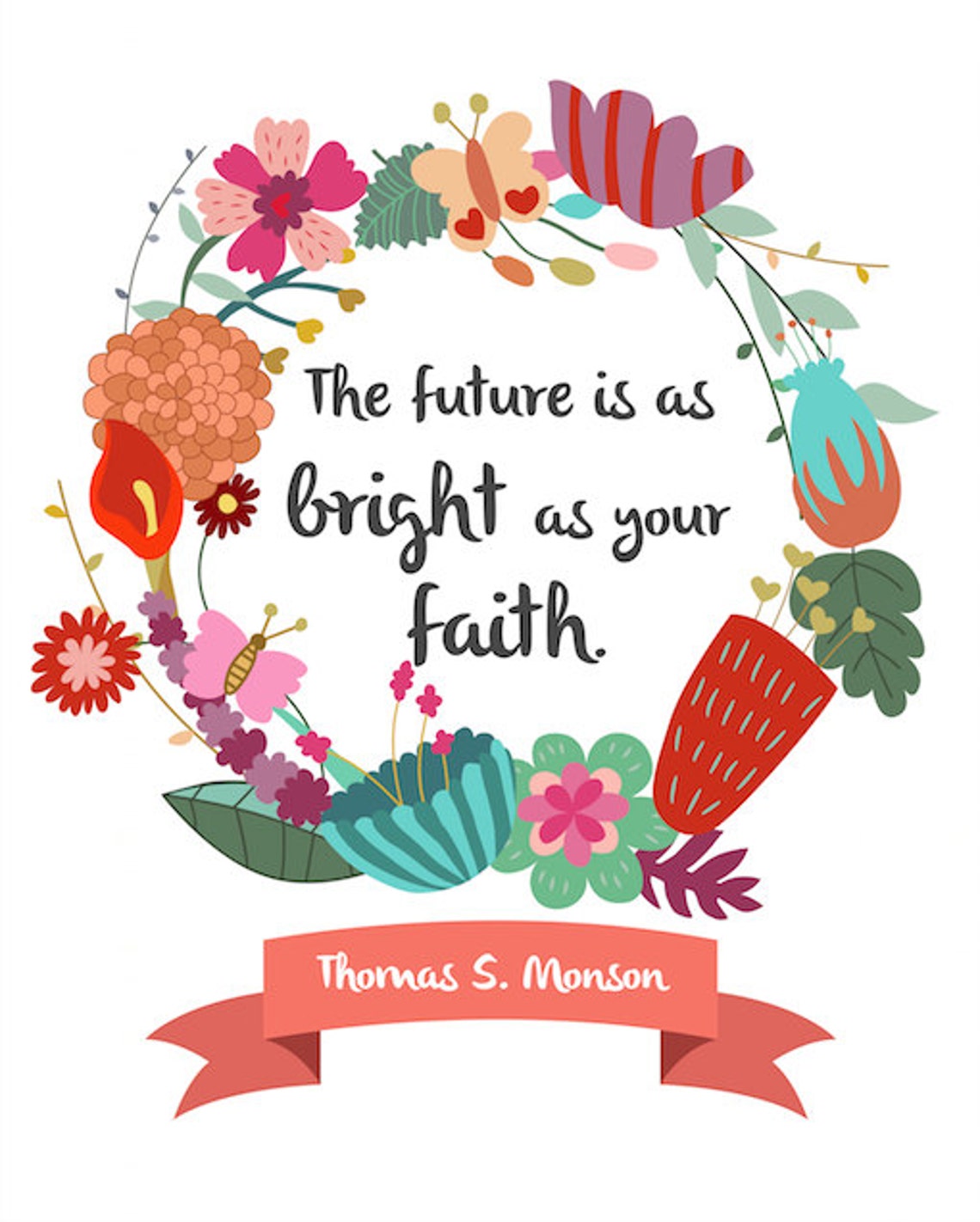 The Future is as Bright as Your Faith Poster Print - Etsy
