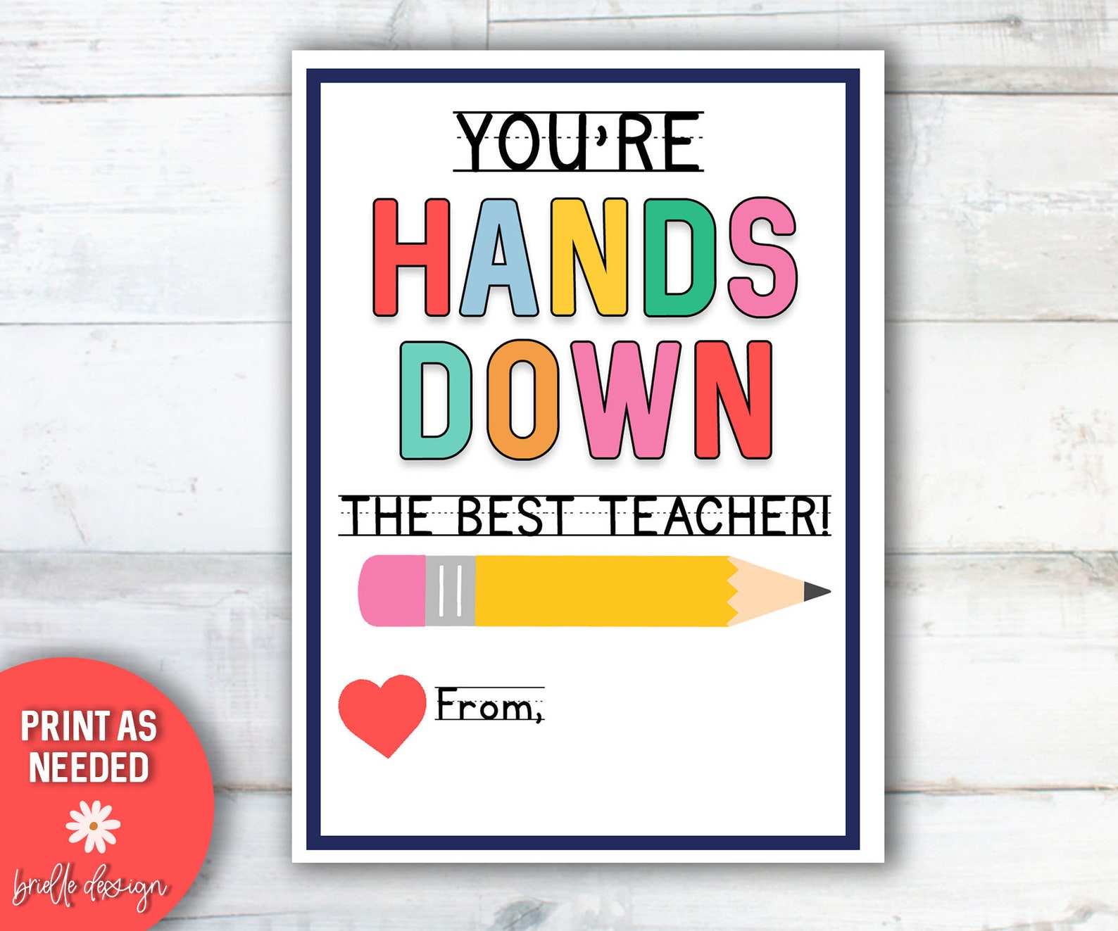 Hands Down the Best Teacher, Teacher Appreciation, Thank You Gift, Soap ...