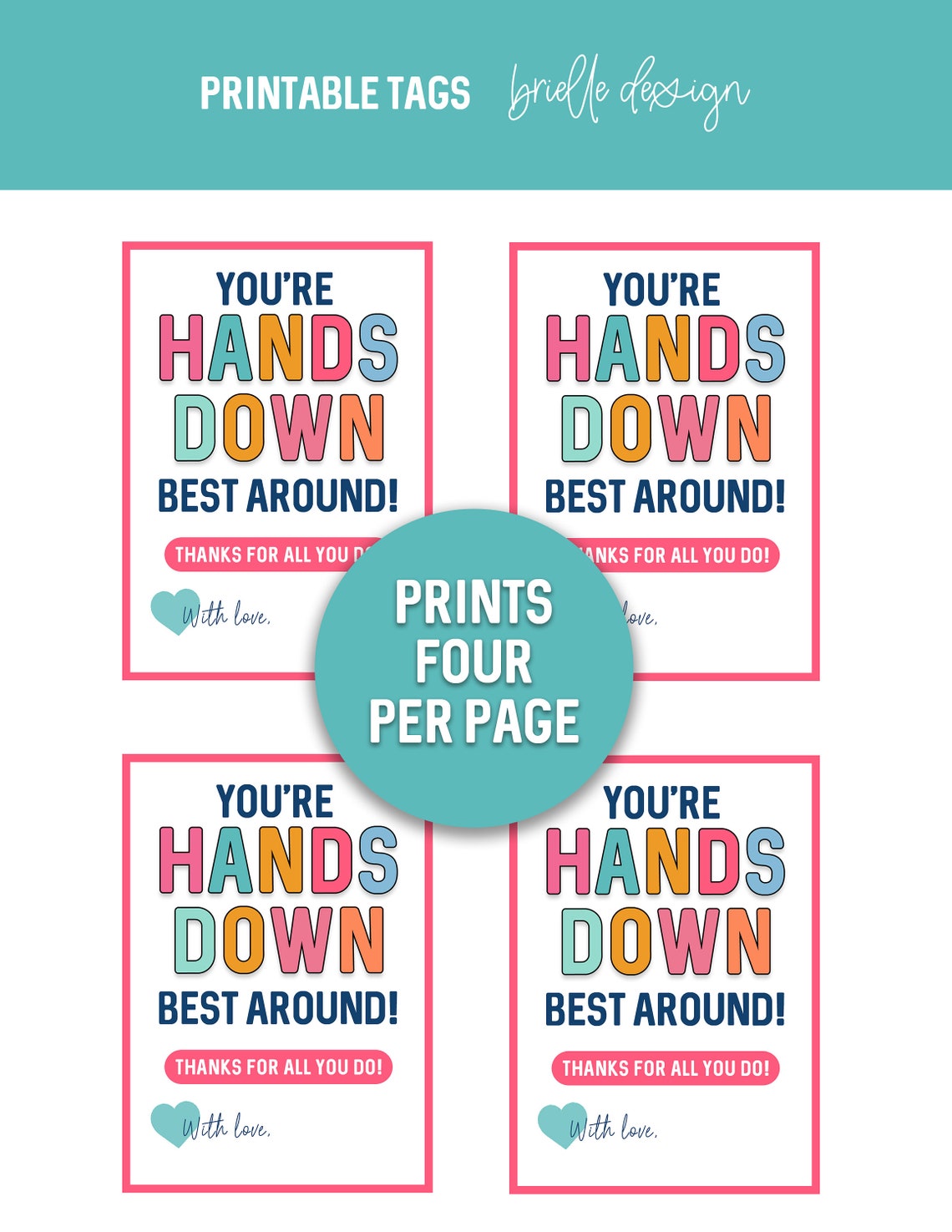 Hands Down the Best, Teacher Appreciation, Thank You Gift, Soap ...