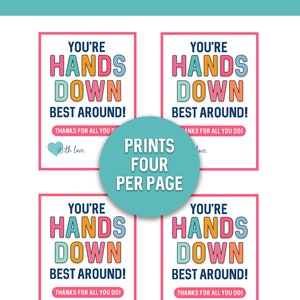 Hands Down the Best, Teacher Appreciation, Thank You Gift, Soap ...