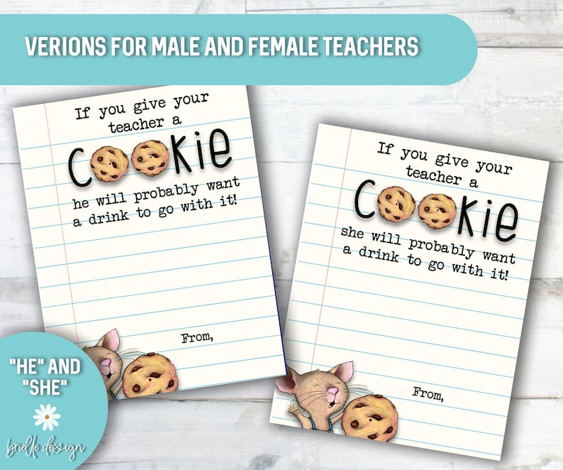 If You Give A Teacher A Cookie, Teacher Gift, Back to School Gift ...