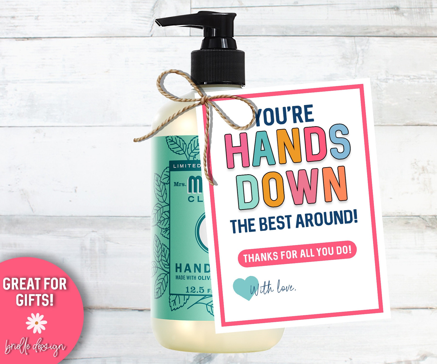 Hands Down the Best, Teacher Appreciation, Thank You Gift, Soap ...