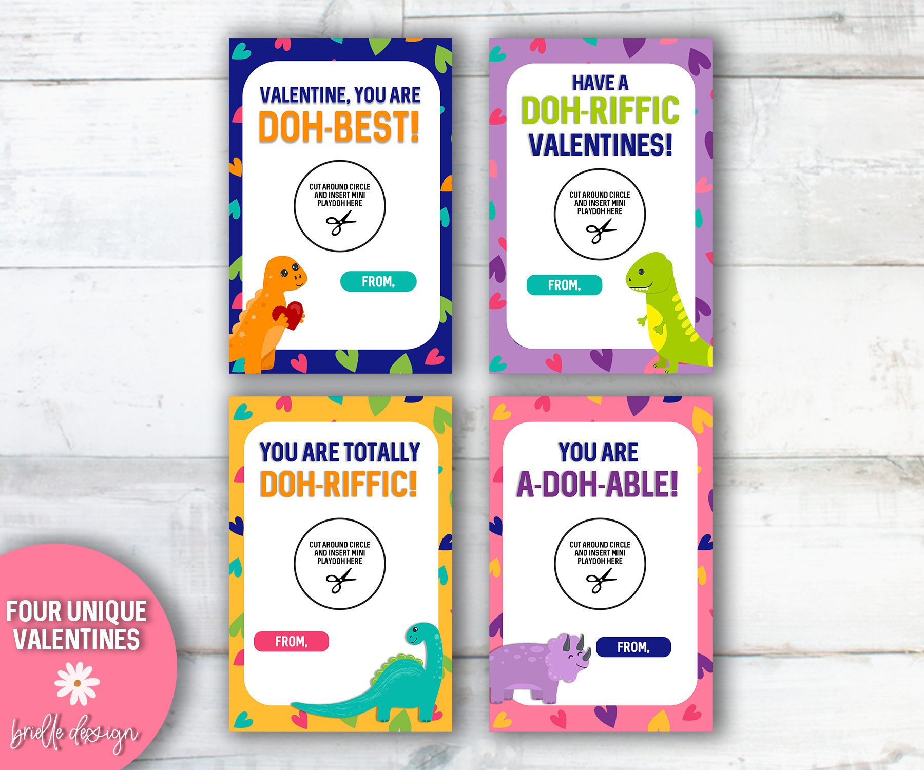Playdoh Valentine, Valentine Printable, Valentine Tag, Non Food ...