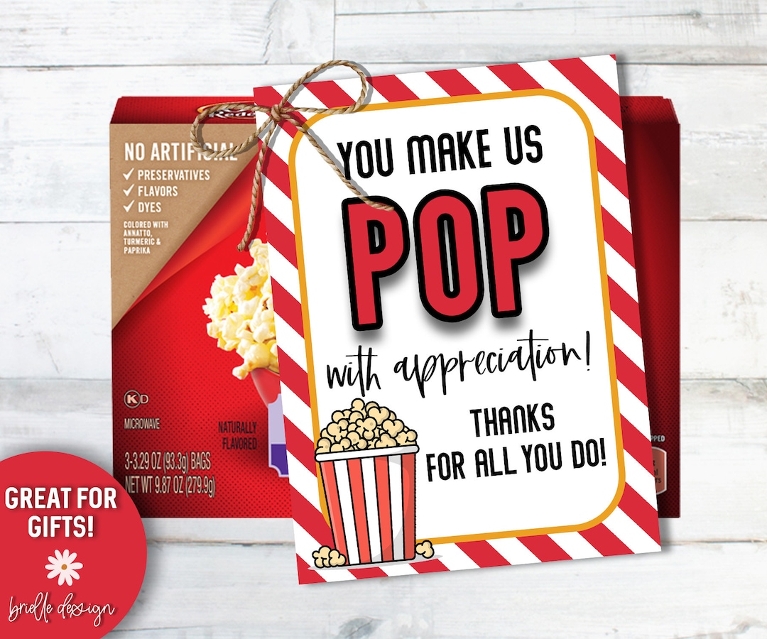 You Make Me Pop, Cute Thank You, Popcorn Thank You, Teacher ...