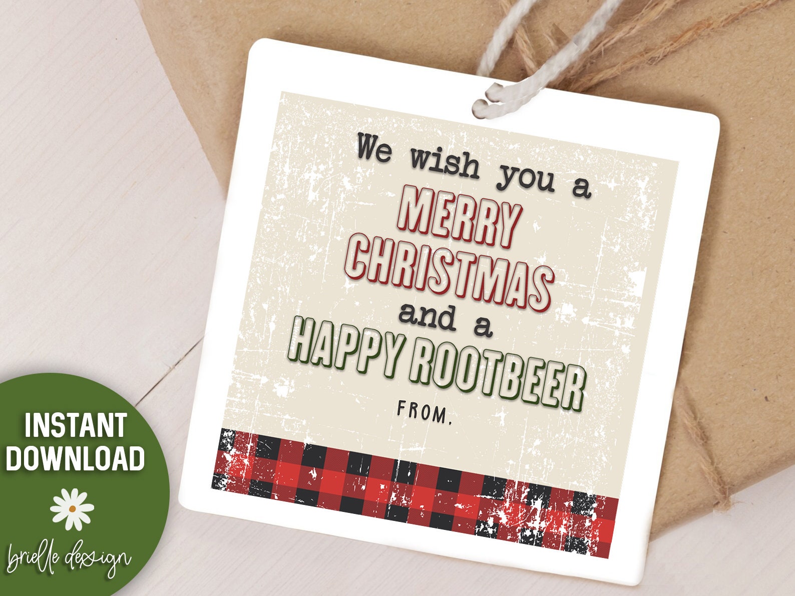 Merry Christmas Happy Root Beer | Printable Gift Tag | Neighbors ...