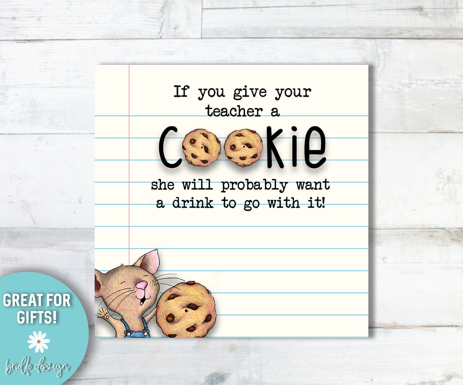 If You Give A Teacher A Cookie, Teacher Gift, Back to School Gift ...