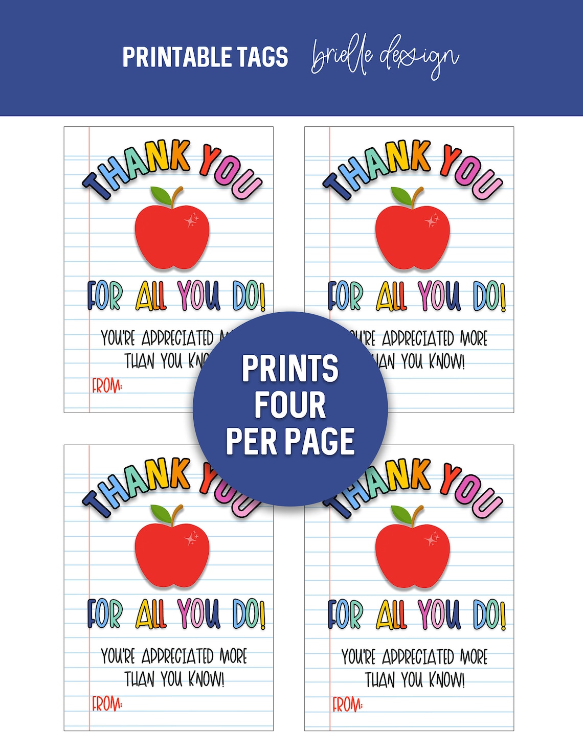 Thank You for All You Do, Cute Thank You, Teacher Thank You, Teacher ...