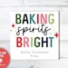 Baking Spirits Bright | Christmas Printable Tag | Neighbor, Friend ...