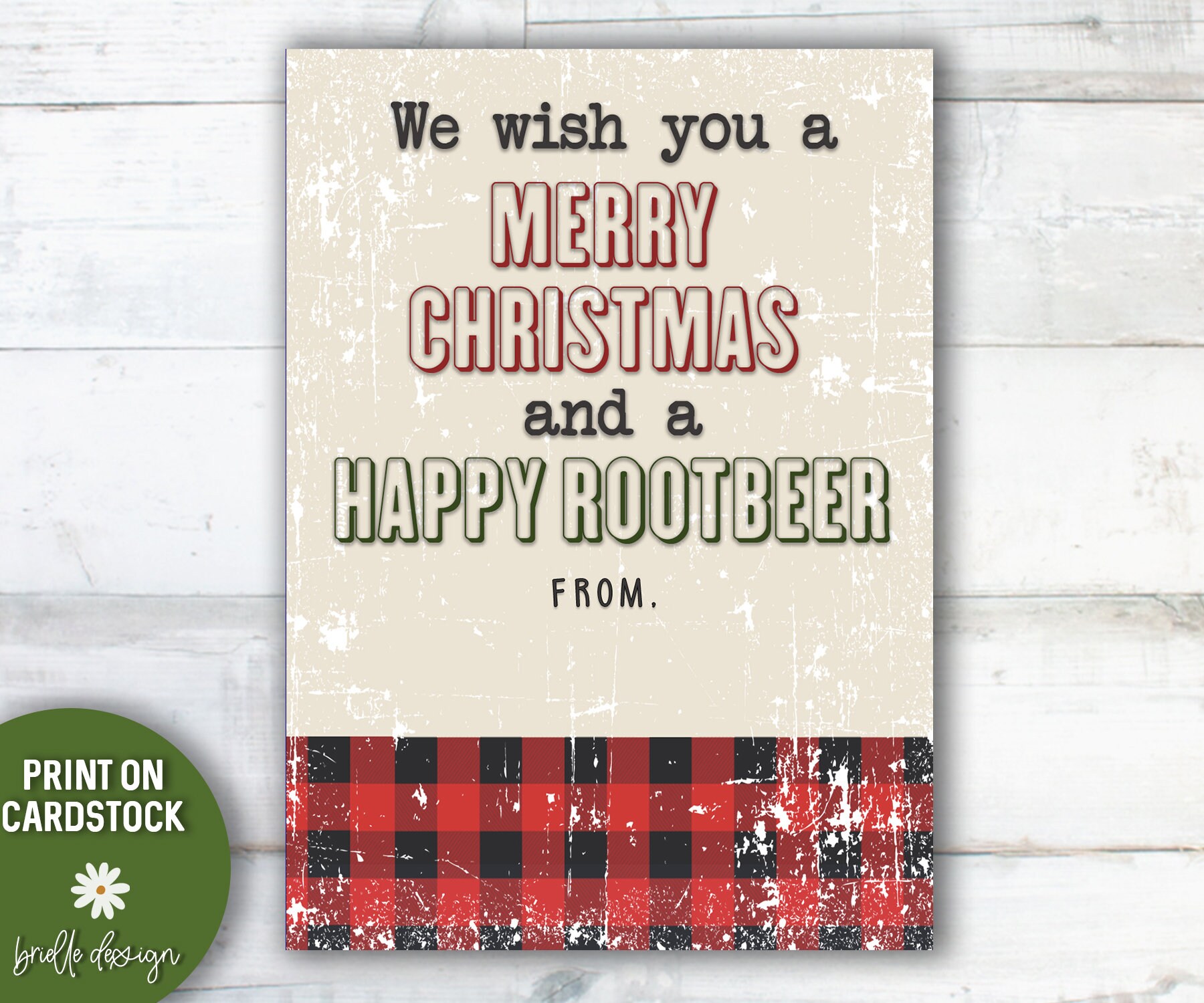 Merry Christmas Happy Root Beer Printable Gift Tag Neighbors, Teachers ...
