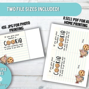 If You Give A Teacher A Cookie, Teacher Gift, Back to School Gift ...