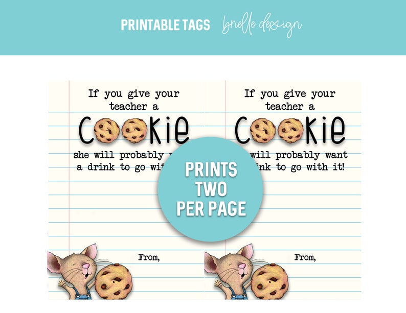 If You Give A Teacher A Cookie, Teacher Gift, Back to School Gift ...