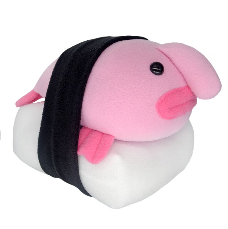Blobfish sushi nigiri plushie handmade kawaii blobby fish | Etsy
