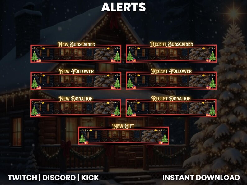 Christmas Vertical Stream Pack for Twitch Tiktok Youtube | Holiday ...
