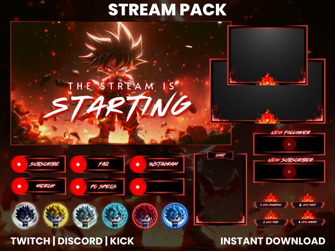 Twitch Stream Pack | Twitch Screen Overlays | Animated Webcam | Twitch ...