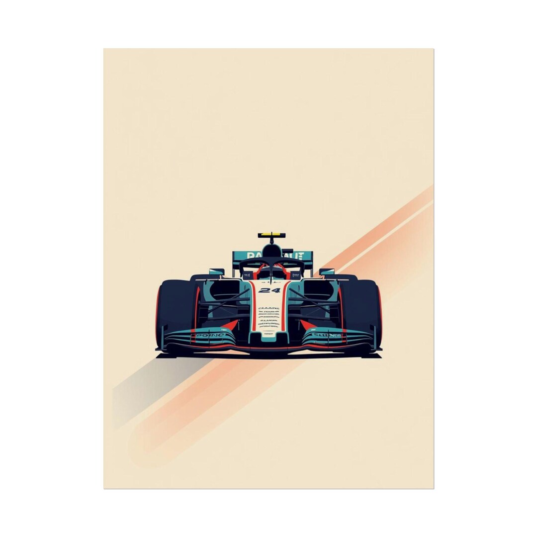 F1 Racing Art Print Roll, Wall Decor, Motorsport Gift, Car Enthusiast ...