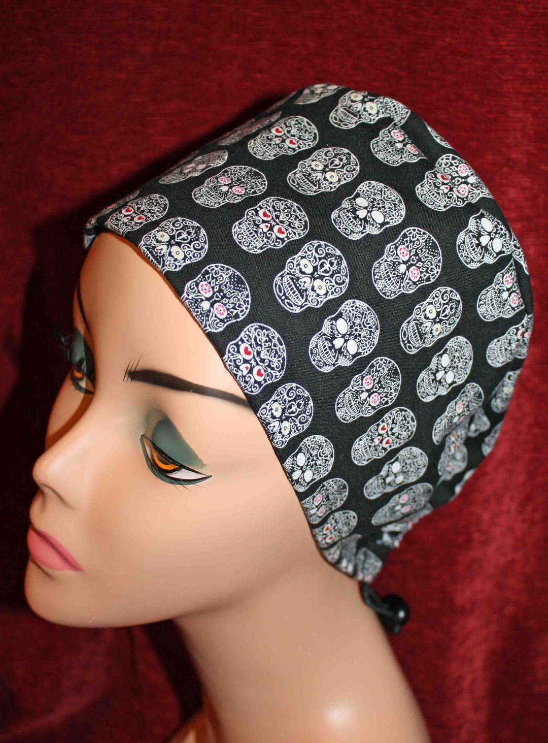 Small Skulls Skull Cap (optional Ear Mask Buttons) - Etsy