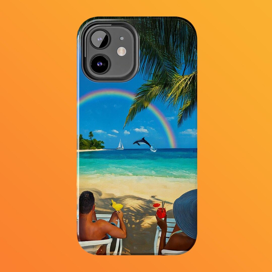 Tropical Beach Tough Phone Case for Island Paradise Lovers, Relaxation ...