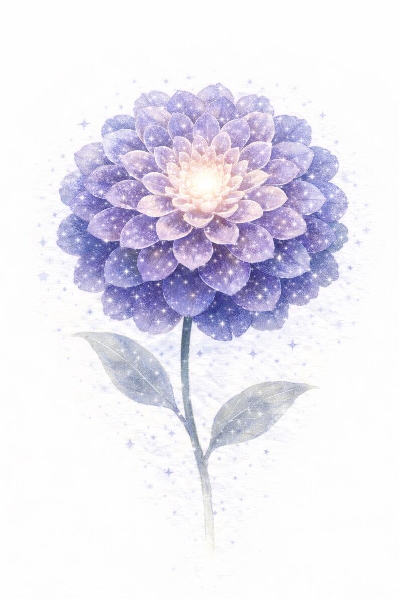 Galaxy Flower Digital Images Bundle Celestial Floral Art Scrapbook Junk ...