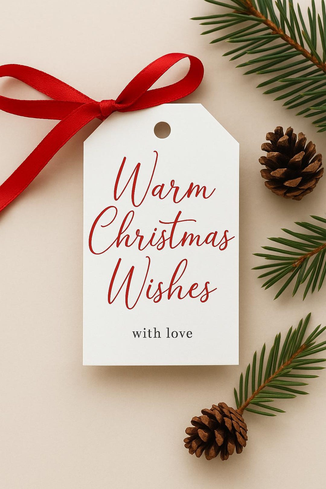Christmas Gift Tags Printable | Warm Wishes Tags | Holiday Favor ...