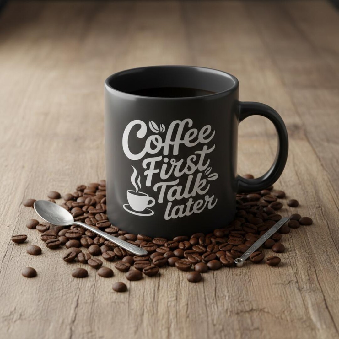 Coffee First Talk Later PNG | Funny Quote | Coffee Lover Shirt Design ...