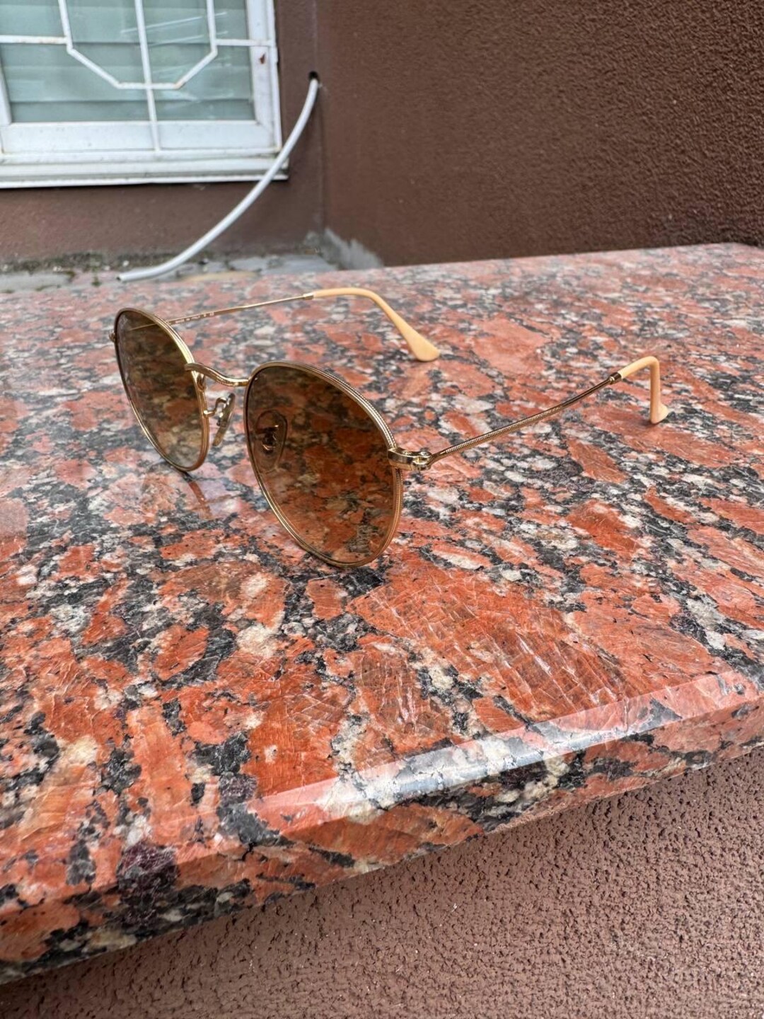 Ray Ben Sunglasses Metal Gold Frame Brown Gradient - Etsy
