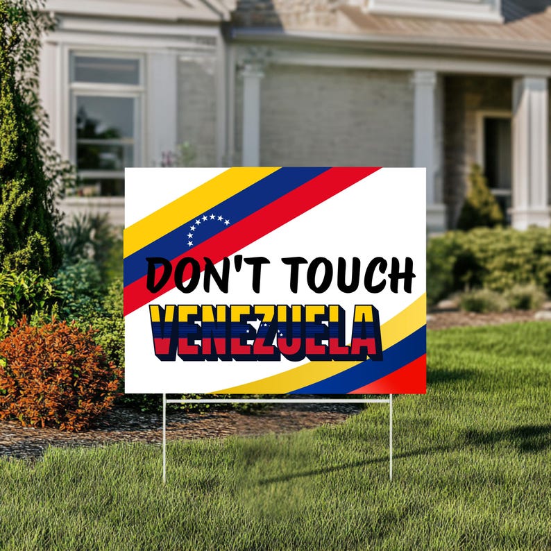 Hands off Venezuela Protest Sign, Latin America Solidarity Yard Sign ...