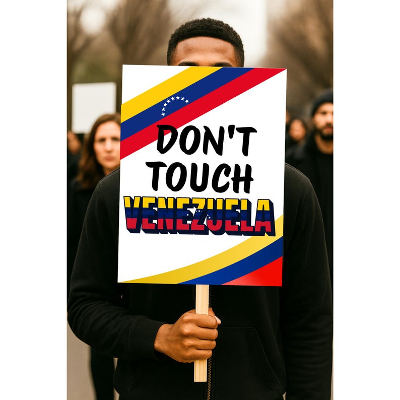 Hands off Venezuela Protest Sign, Latin America Solidarity Yard Sign ...