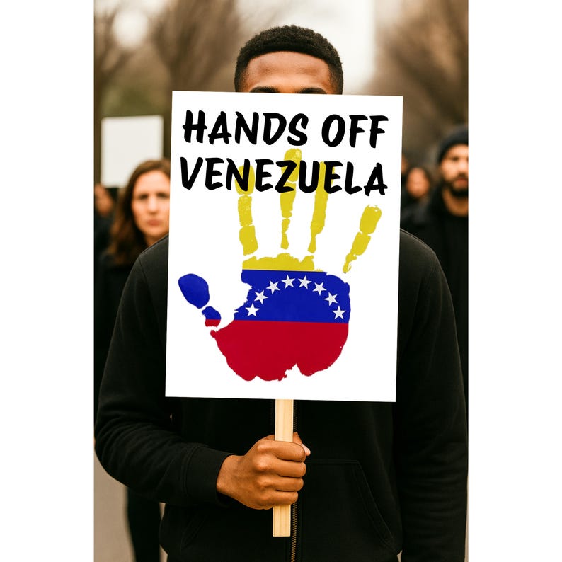 Hands off Venezuela Protest Sign | Latin America Solidarity Yard Sign ...