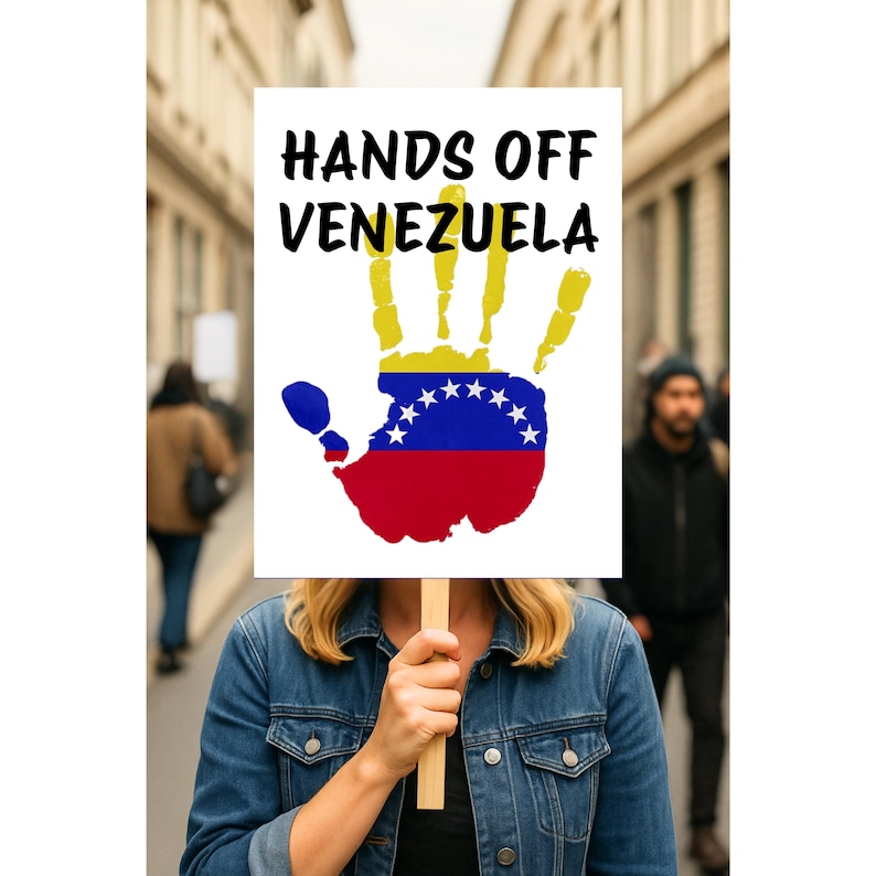 Hands off Venezuela Protest Sign | Latin America Solidarity Yard Sign ...
