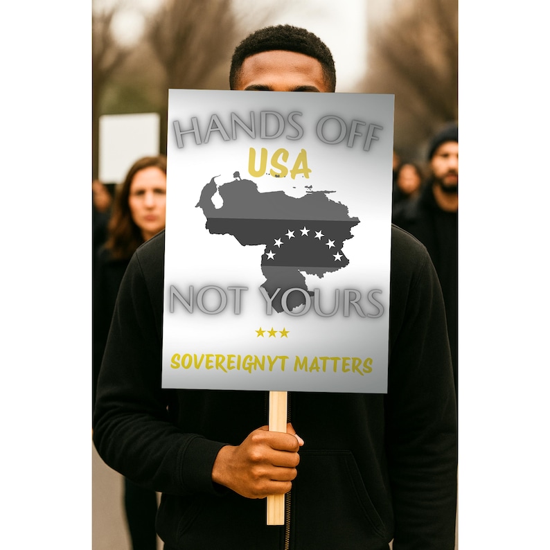 Hands off Venezuela Protest Sign | Latin America Solidarity Yard Sign ...