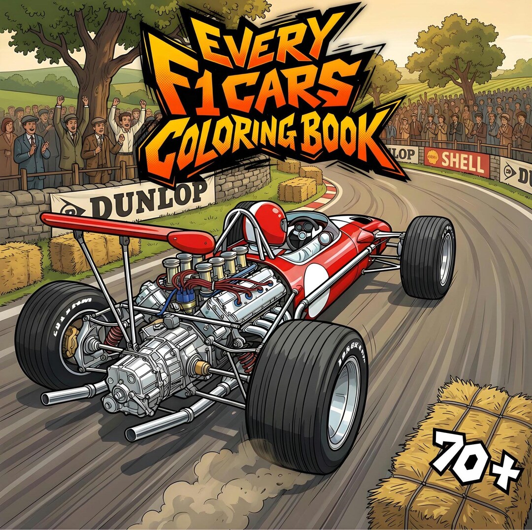F1 Racing Cars Coloring Book, 70+ Detailed Pages (digital Download) - Etsy