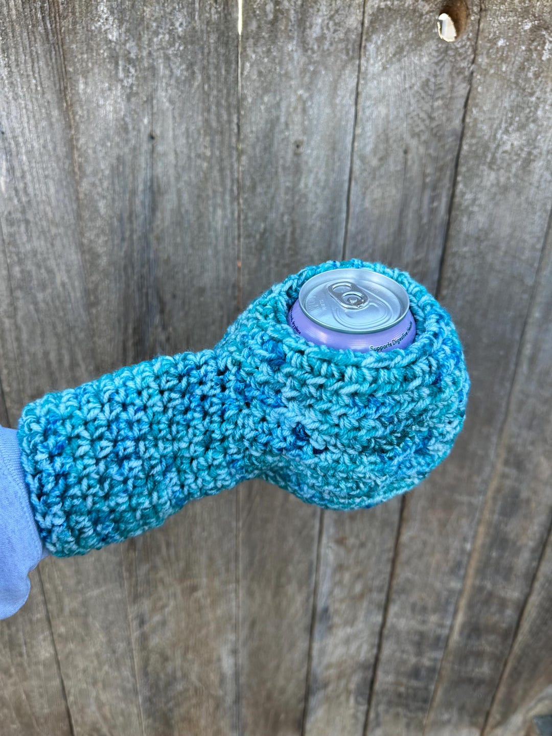 Crocheted Koozie Mitt - Hand Warmer - Sippin’ Mitten - Beer Buddy - Etsy