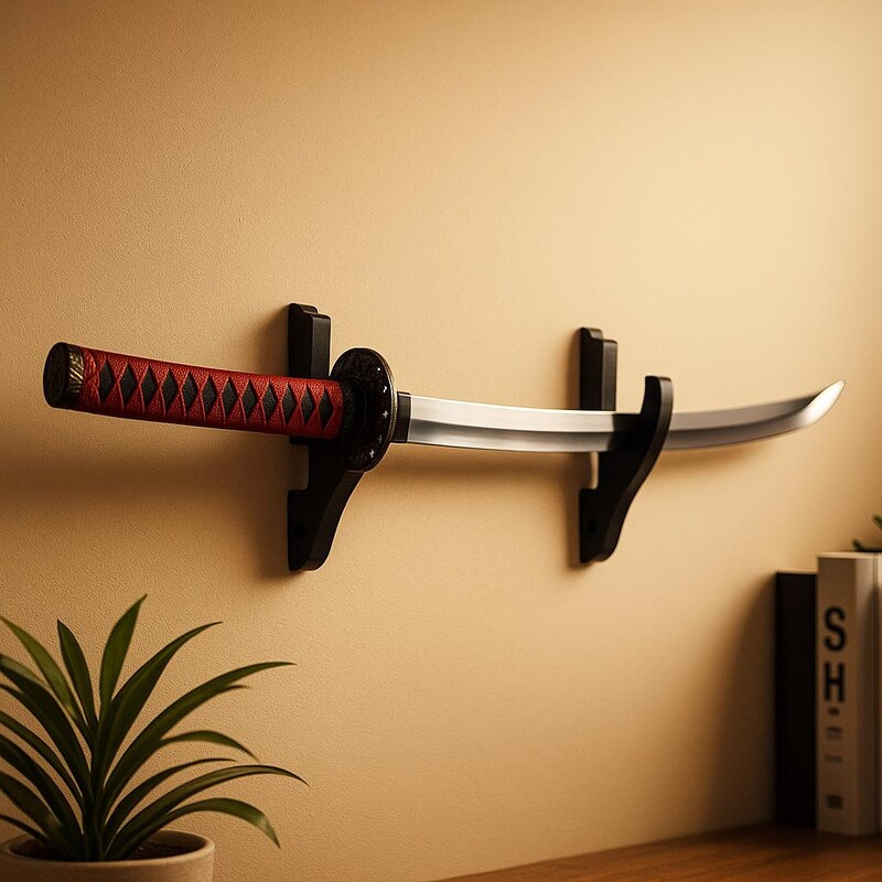 Katana Sword Wall Mount Etsy