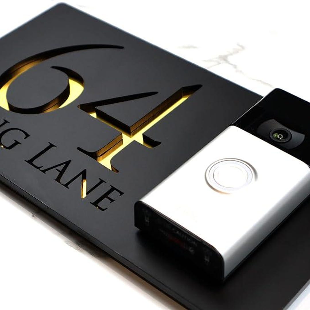 Mr Plaques Bellissima DB A4 House Sign Doorbell Floating House Sign 360 ...